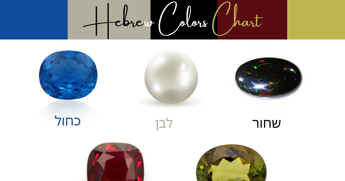 Hebrew Colors Chart - A Gemstone That Corresponds To Each One