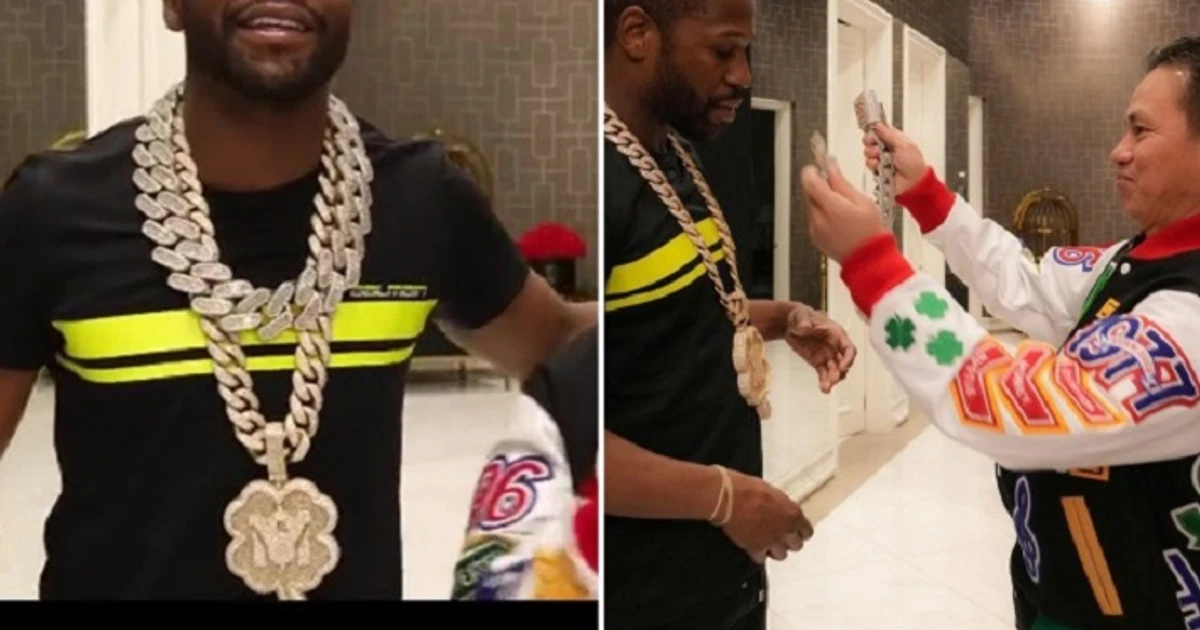 Floyd Mayweather's Super Heavyweight $1M White Gold Chain
