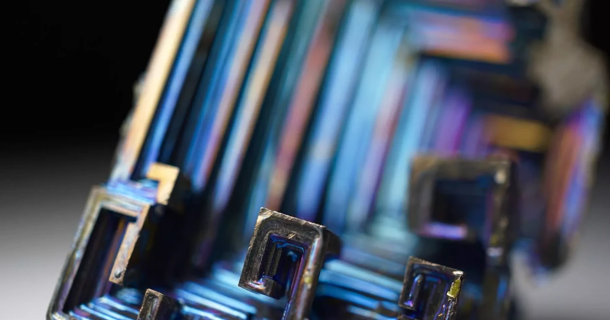 Shiny Bismuth Crystals - A Unique Element With Dazzling Qualities