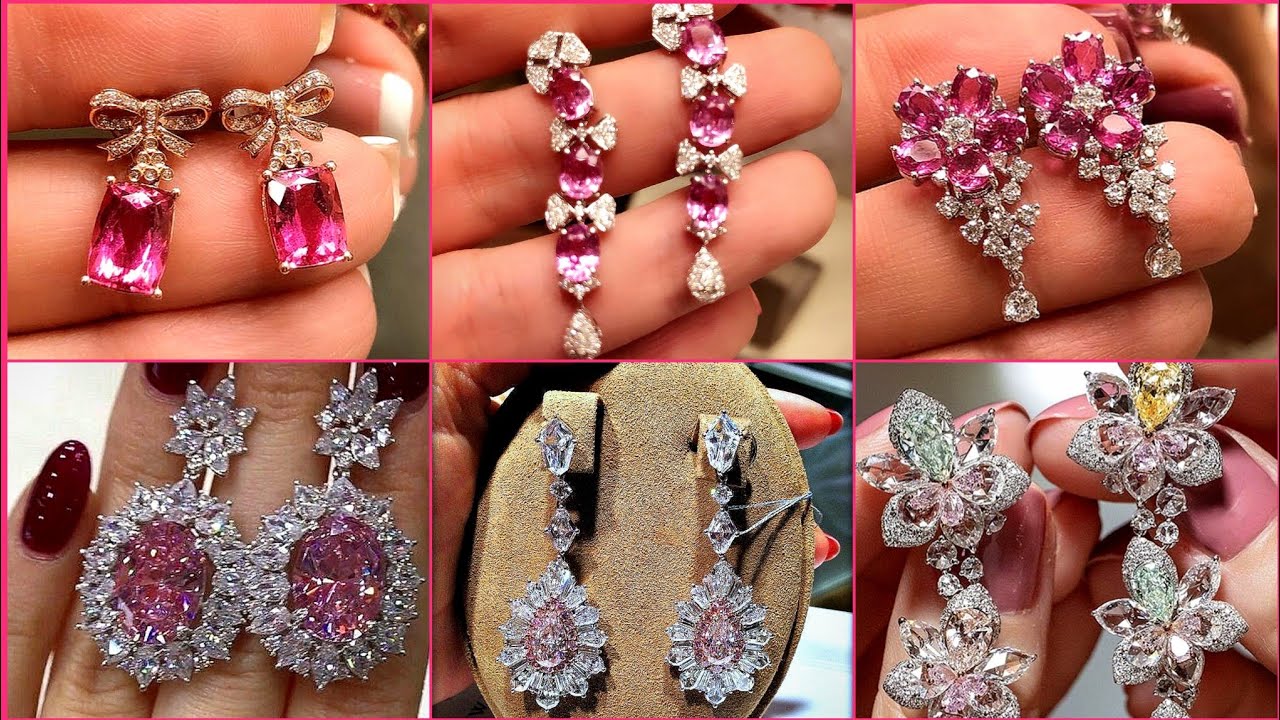 Pink Diamond Earrings - Beauty And Elegance