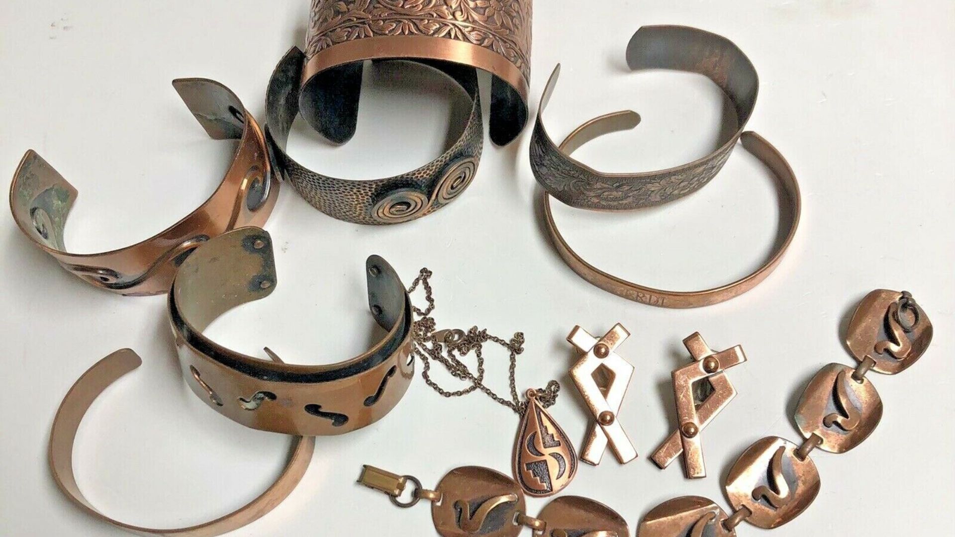 Timeless Warmth Collection Of Copper Vintage Jewelry