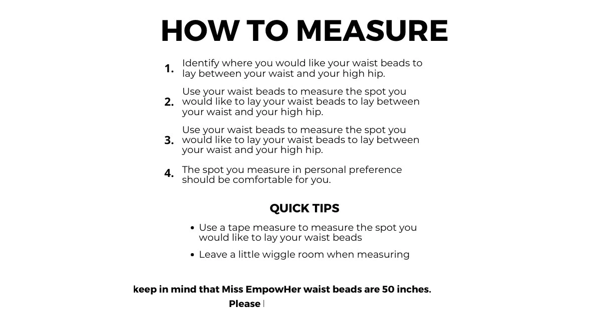 How To Measure For The Perfect Fit Waist Beads