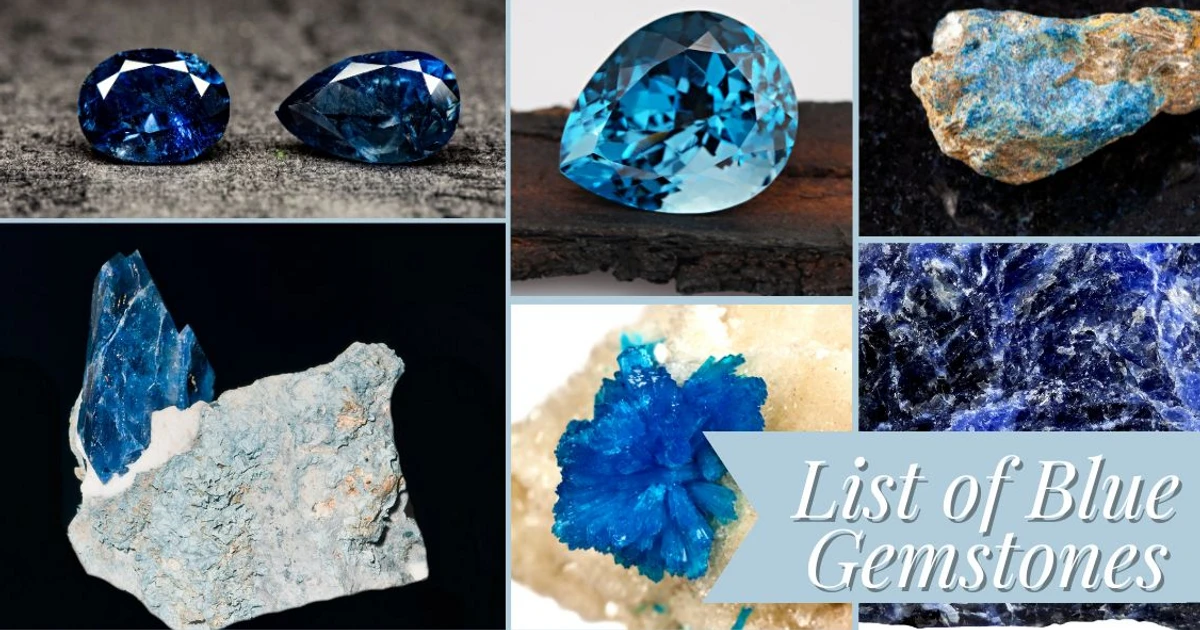 40 Dark Blue Gemstones - Comprehensive List With Pics